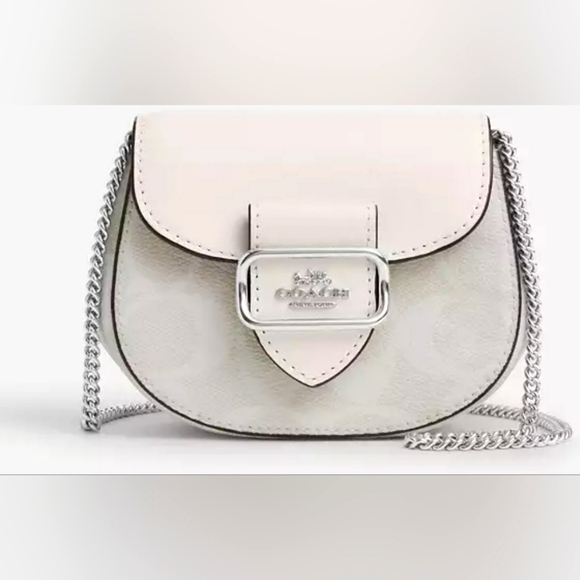 Coach | Bags | Coach Morgan Signature Monogram Leather Saddle Bag ...